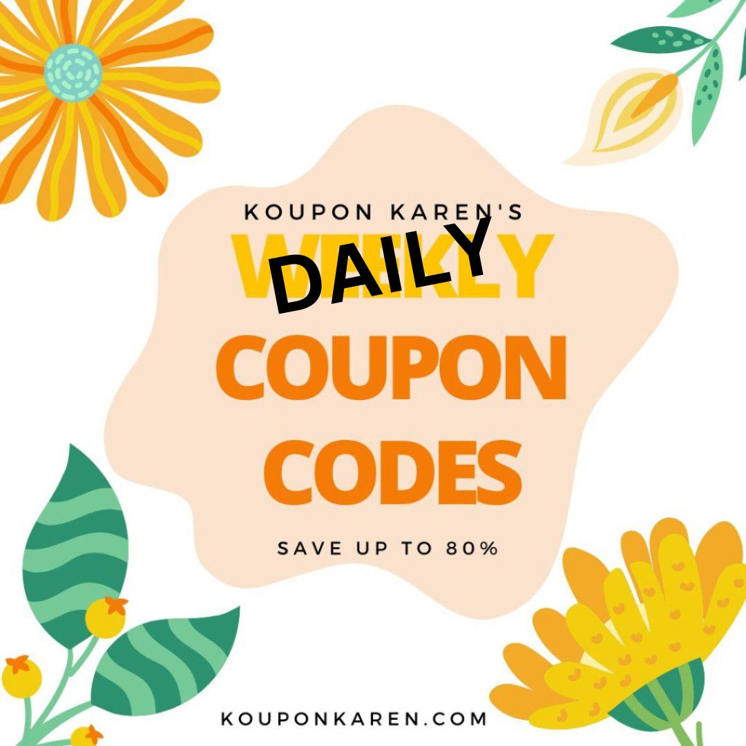 Daily Hidden Coupon Codes and Deals - Wednesday - 4/10/2025 - Koupon Karen